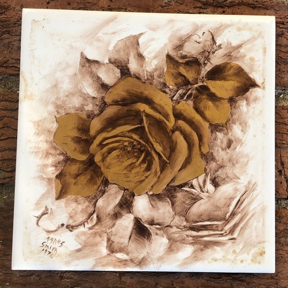 Agnes Smith | Art | Vintage 97 Agnes Smith Hand Painted Ceramic Tile ...